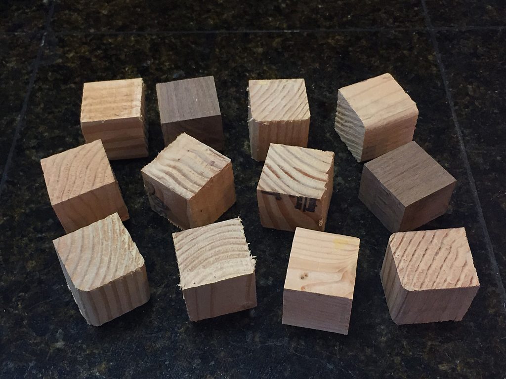 Wood Blocks, Cubes, 1-1/2″ x 1-1/2″ x 1-1/2”, Set of 12 | Action ...